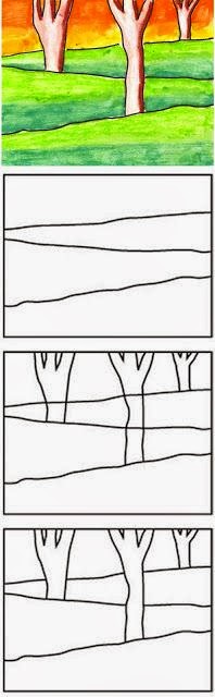 The Green Paintbrush: Foreground, Middle ground, and Background Landscapes