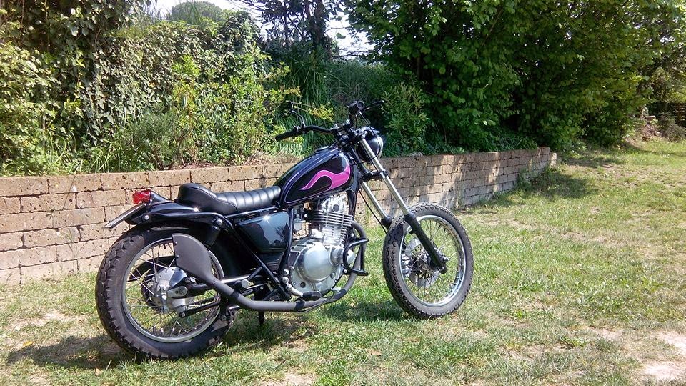 5 Speed Customs: Betty's Suzuky GN250 five speed custom cycle #2