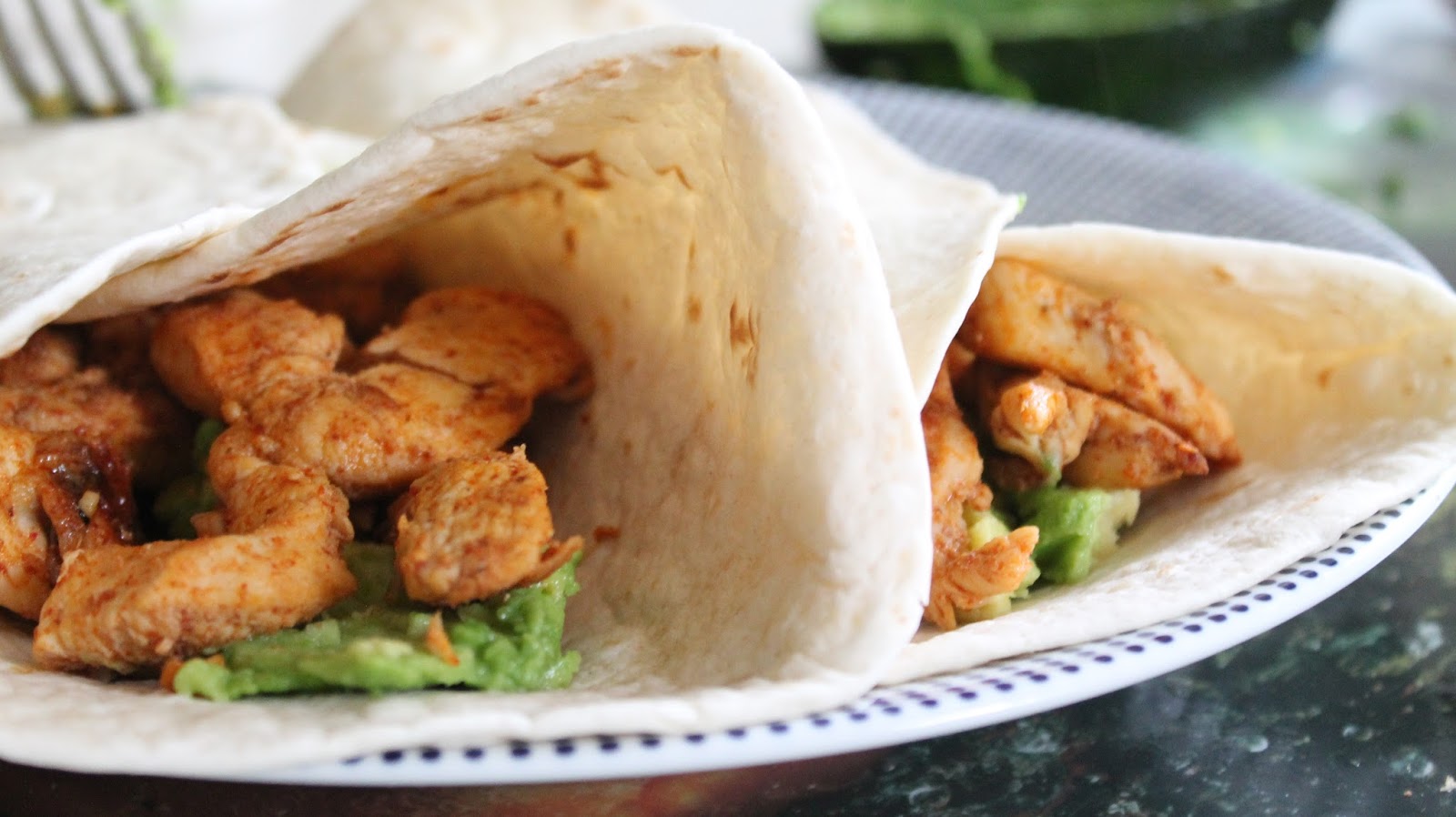 Healthy Chilli Chicken and Avocado Wrap | TOPAZ&MAY