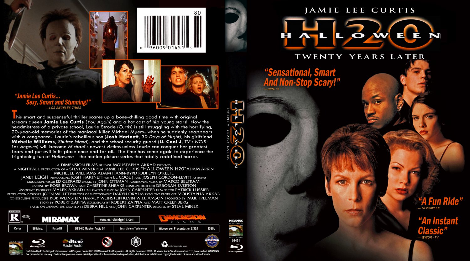 The Horrors of Halloween: HALLOWEEN H20: 20 YEARS LATER (1998) VHS, DVD ...