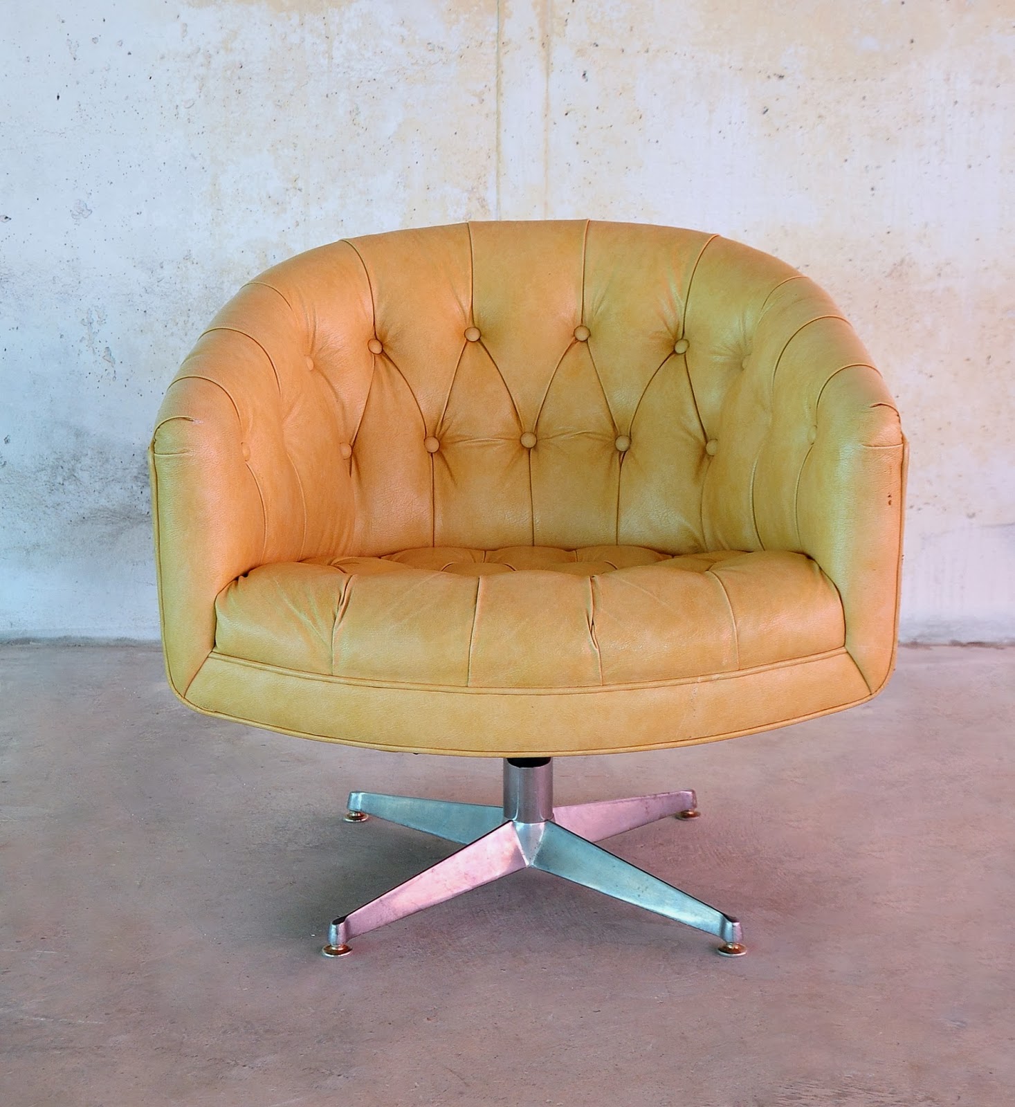 SELECT MODERN: Ward Bennett Tufted Swivel Chair
