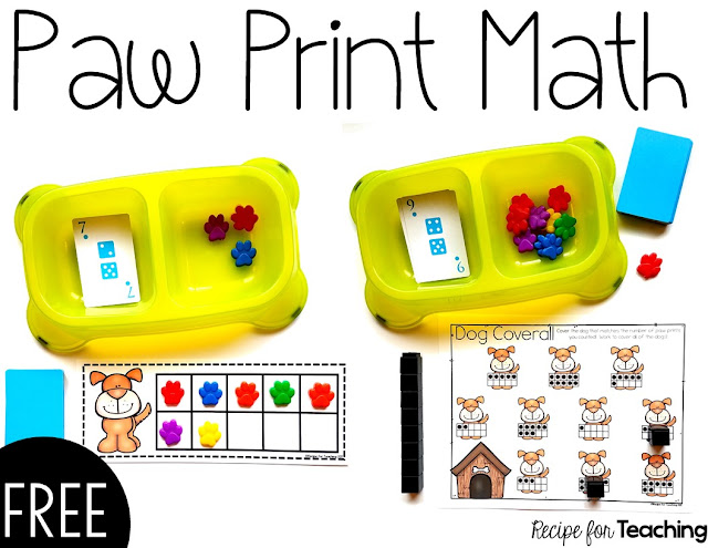 Paw Print Math - Recipe for Teaching