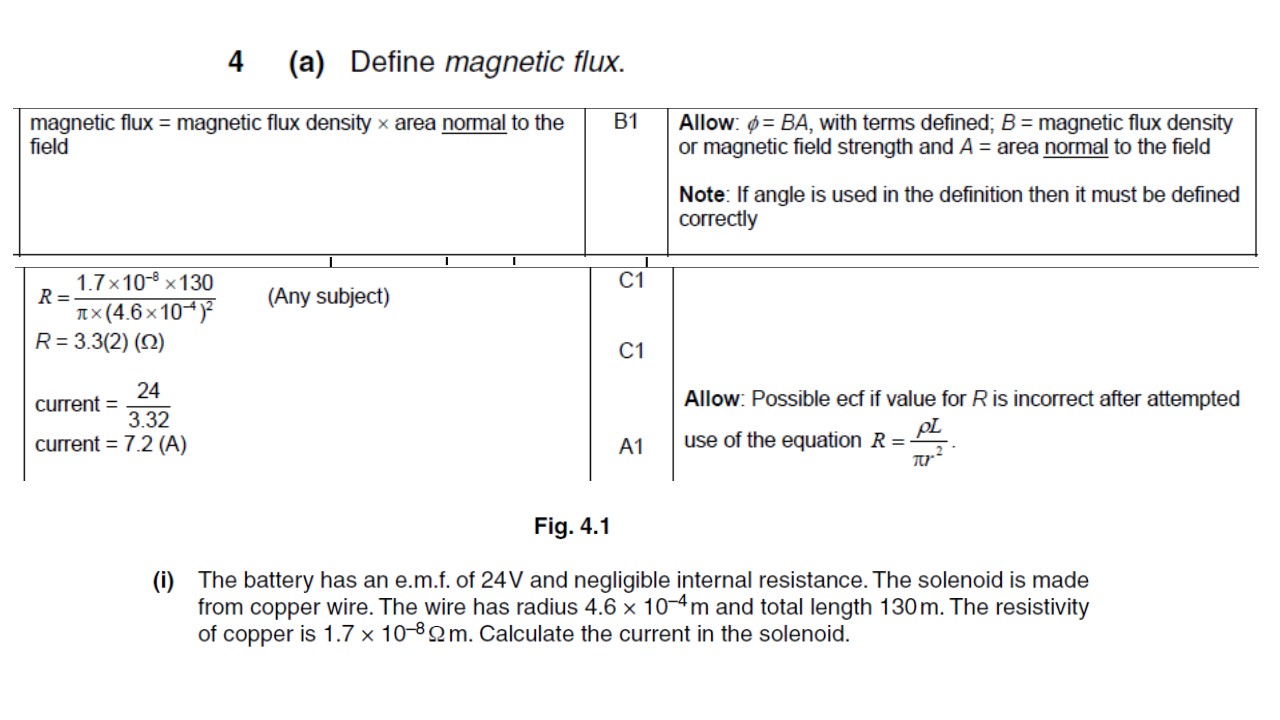 A Level Homework and Answers: Magnetic Fields questions