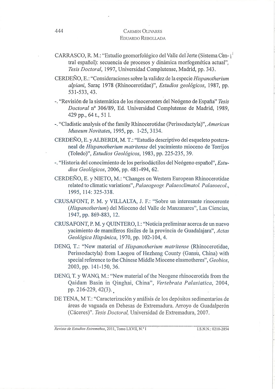 GEOLOGÍAS DE EXTREMADURA: "Revisión histórica, localización y ...