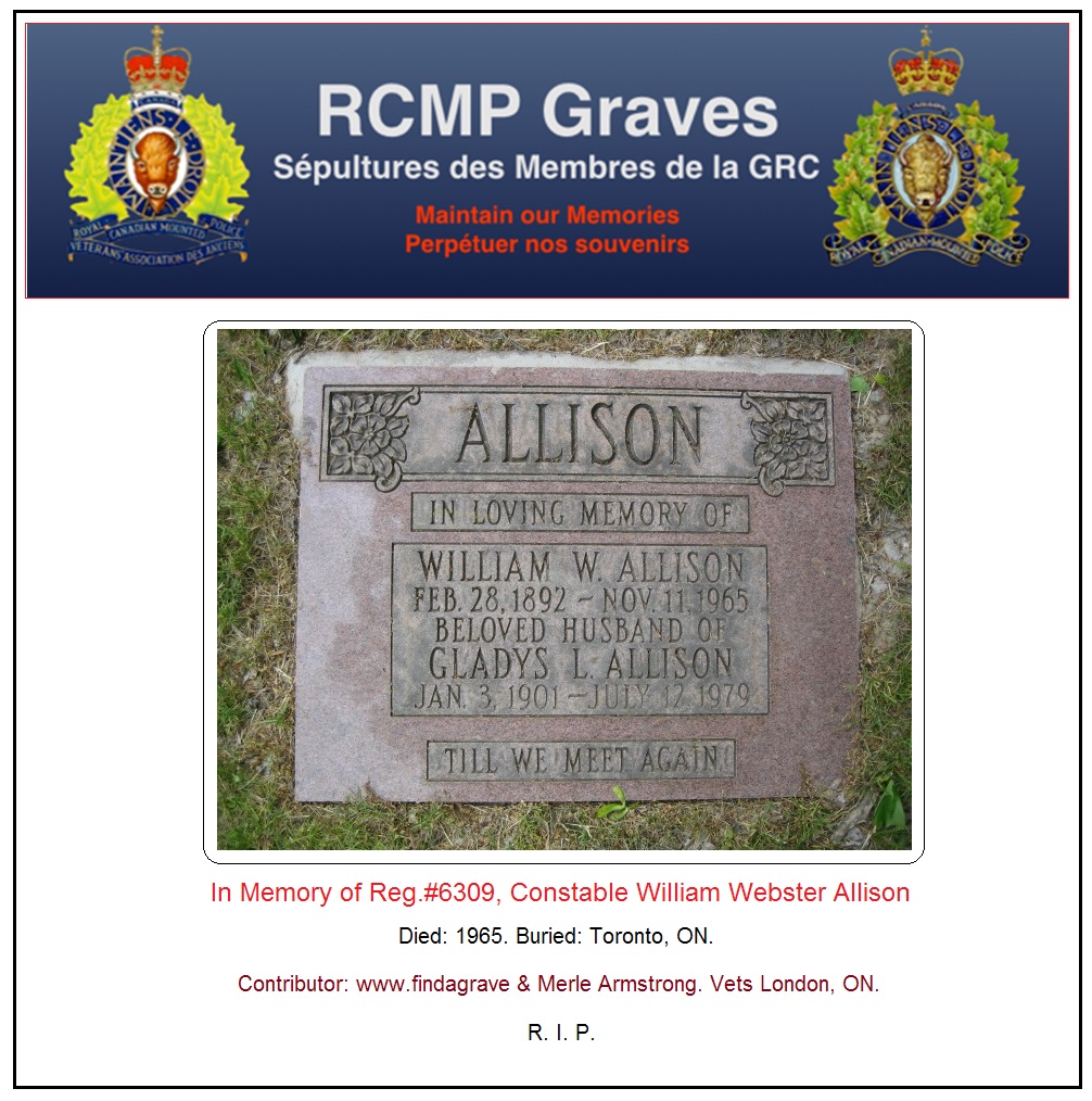 RCMP/GRC Grave Discovery & Information Website: www.rcmpgraves.com: In ...