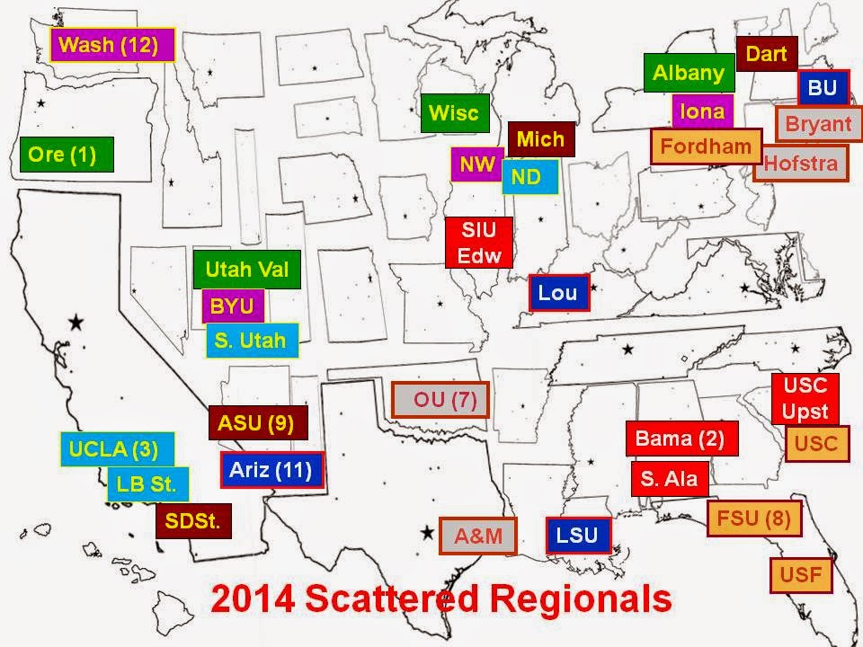 2014 NCAA Tournament Geospatial Map