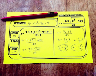 Scaffolded Math and Science: Fun Quadratic Formula Activities