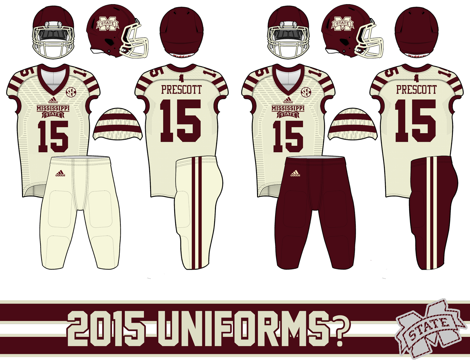 Mississippi St. Football Uniform Tracker: January 2015