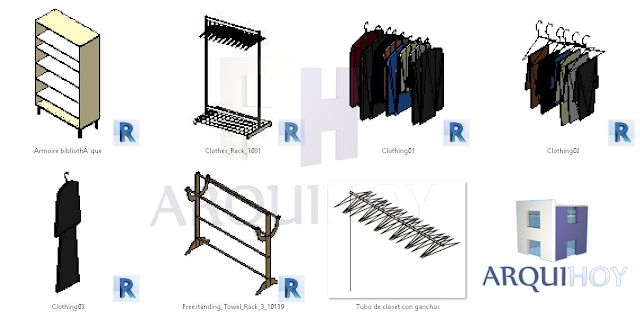 Familia accesorios de armarios / Family closet accessories (RFA ...