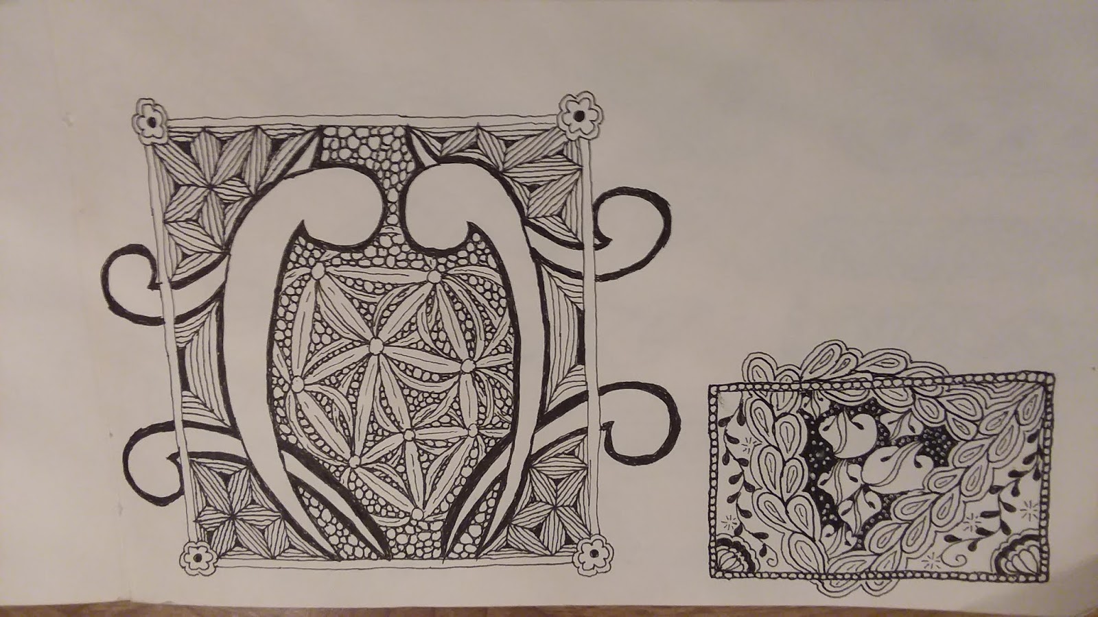 Tangles and More: More traditional Zentangle® art: Dingbatz and Dingsplatz