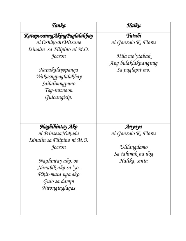 tanka tagalog - philippin news collections