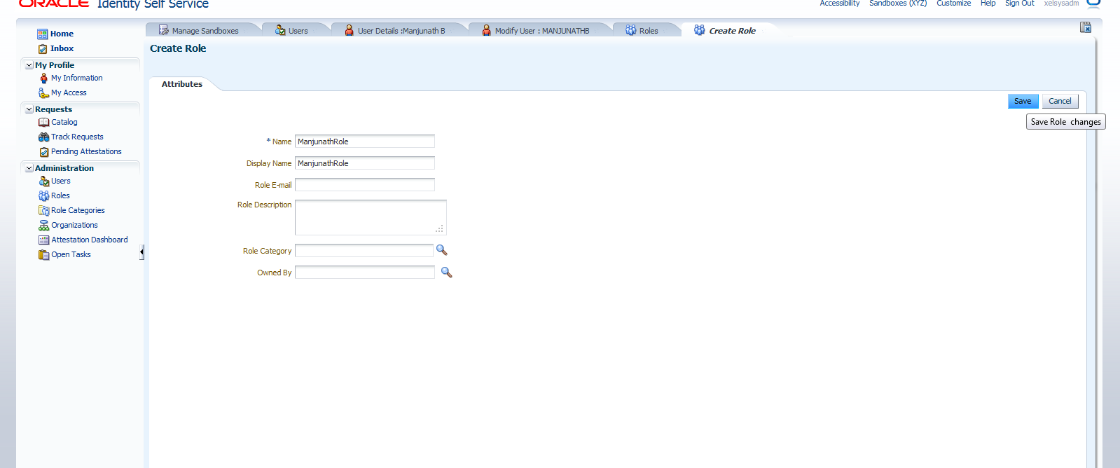 Oracle Identity Manager (OIM) 11G R2 PS2/PS3/12C: Create User and Customize Fields, Create Role ...
