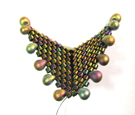 Beadwoven bails for pendants