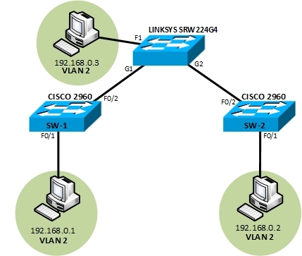 cisco: Trunk between CISCO and LINKSYS SRW