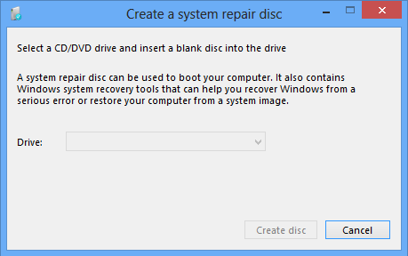 How to Create Recovery Drive or System Repair Disc in Windows 8 or 10 ...