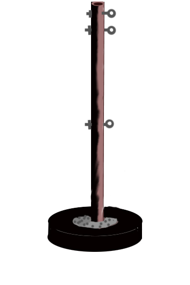 Howdy Ya Dewit!: Building the Tire & Concrete Movable Volleyball Posts