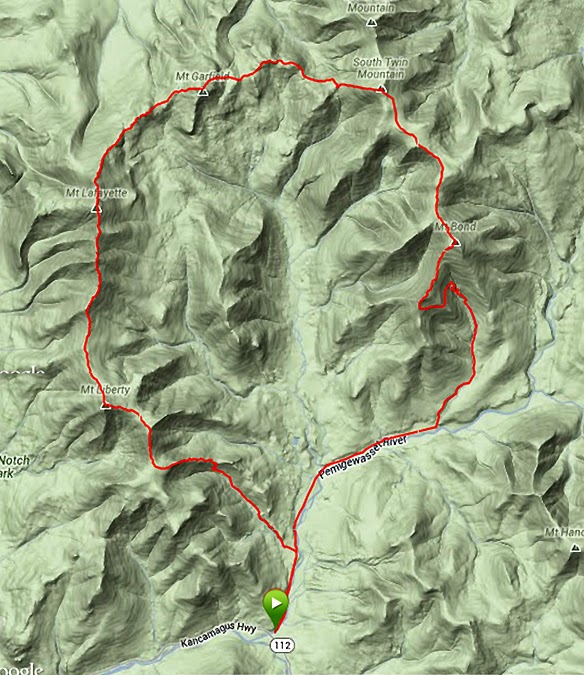 Hiking in the White Mountains: Pemi Loop Run: 7 Hours and 33 Minutes