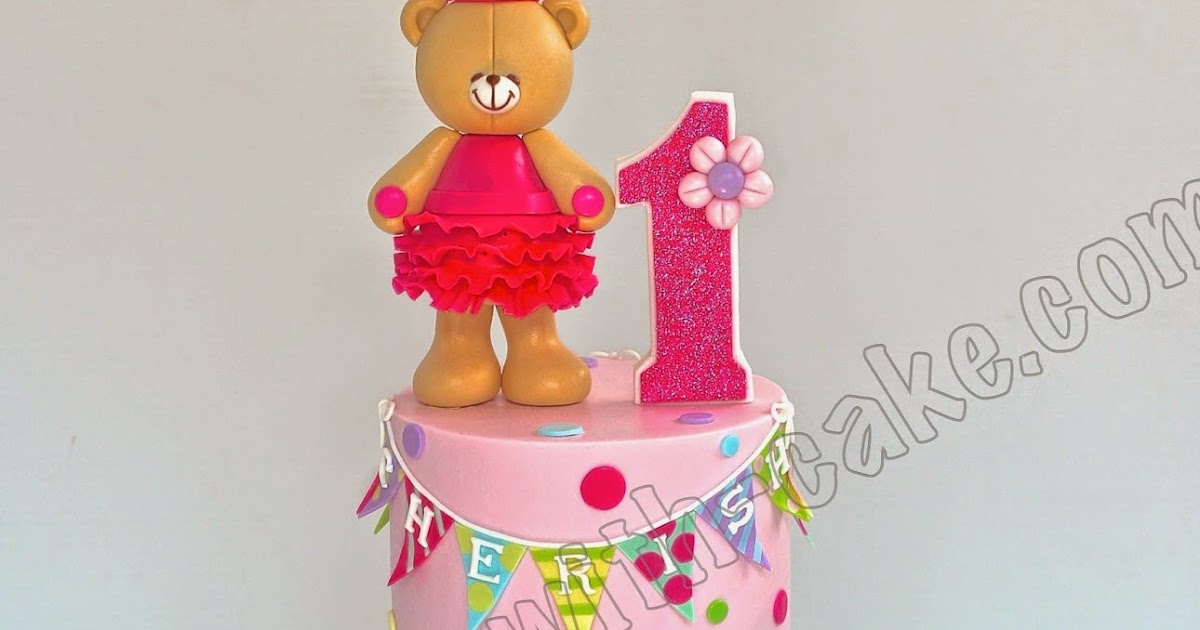 Celebrate with Cake!: Teddy Bear Two Tier 1st Birthday Cake