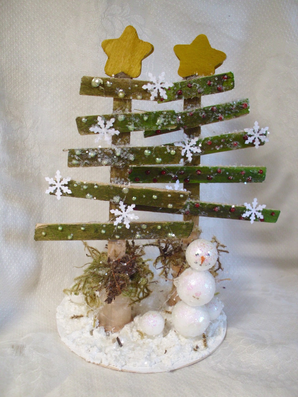 shellys craft blog: popsicle stick trees