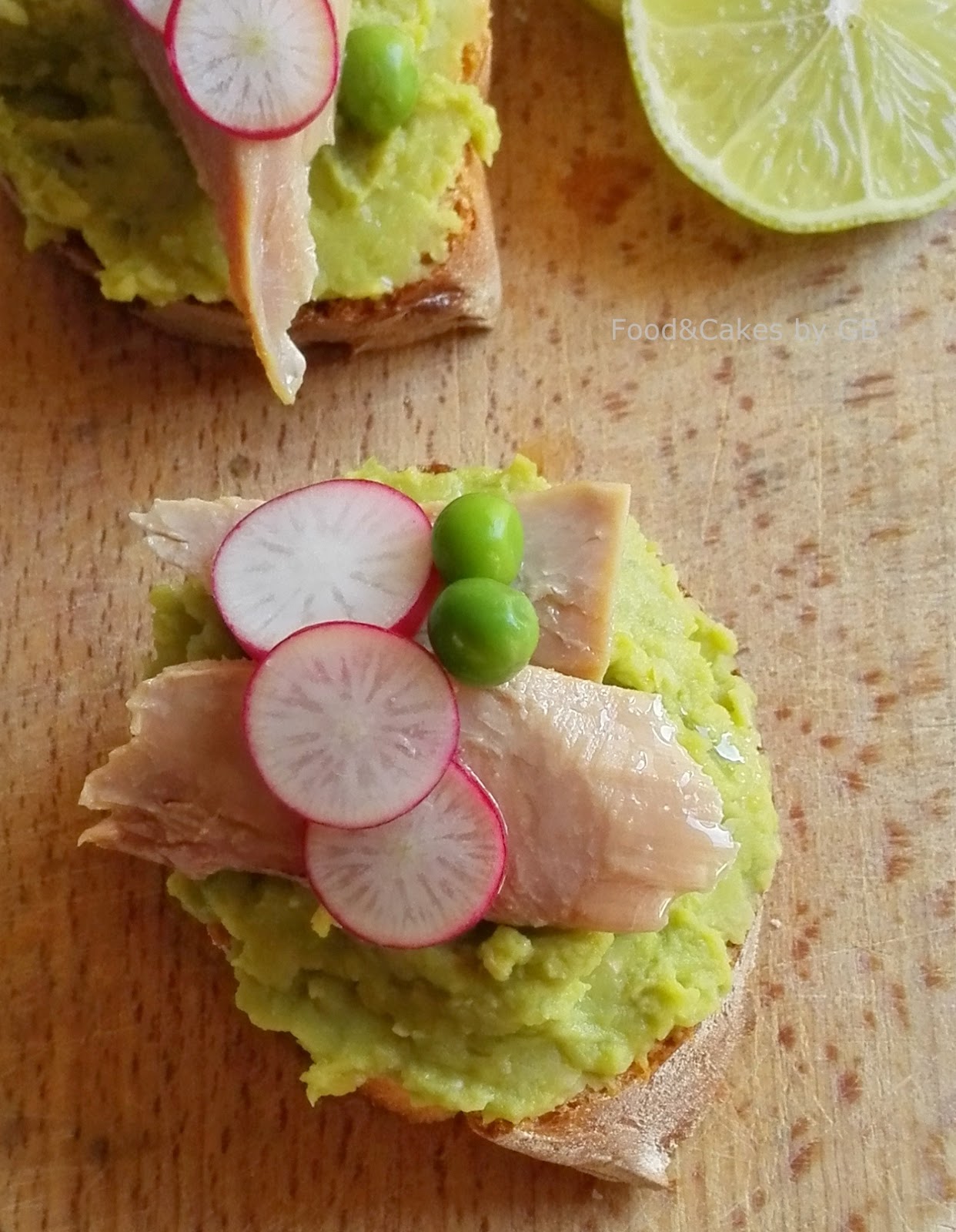 FOOD & CAKES: Snack de ventresca y dip de guisantes