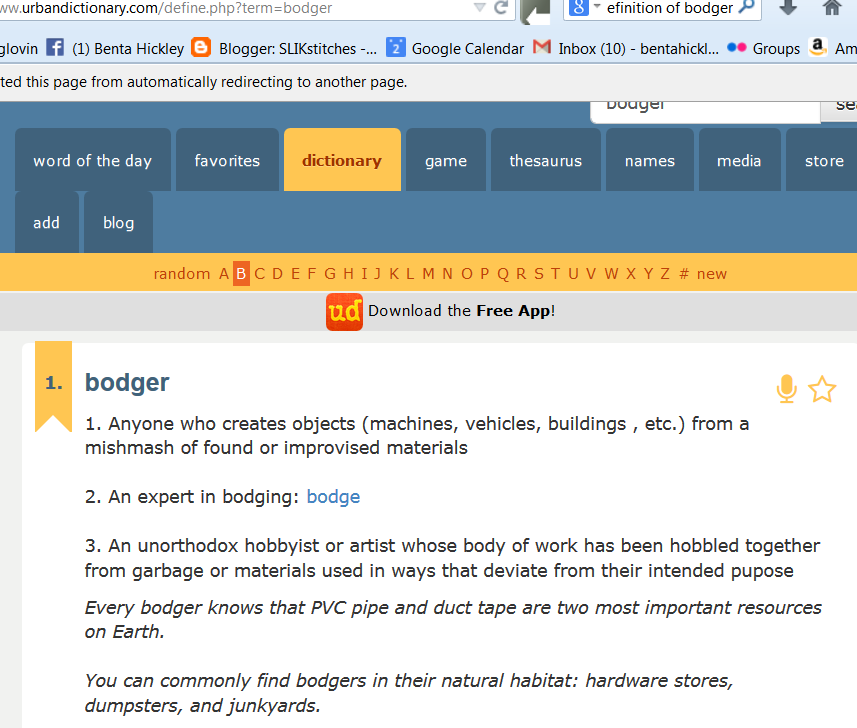 SLIKstitches: Bodger Benta