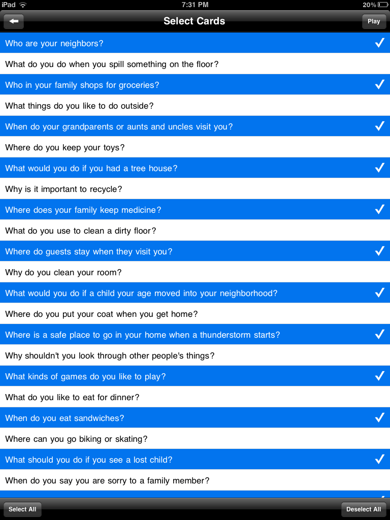 "WH" Questions At Home Fun Deck [app review.] | Simply Speech