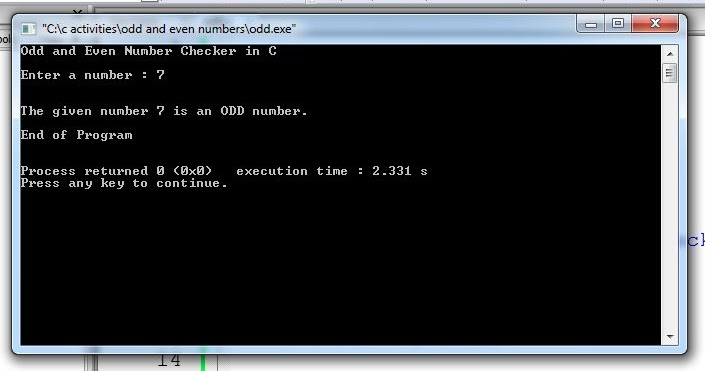 Free Programming Source Codes And Computer Programming Tutorials Odd And Even Number Checker In C