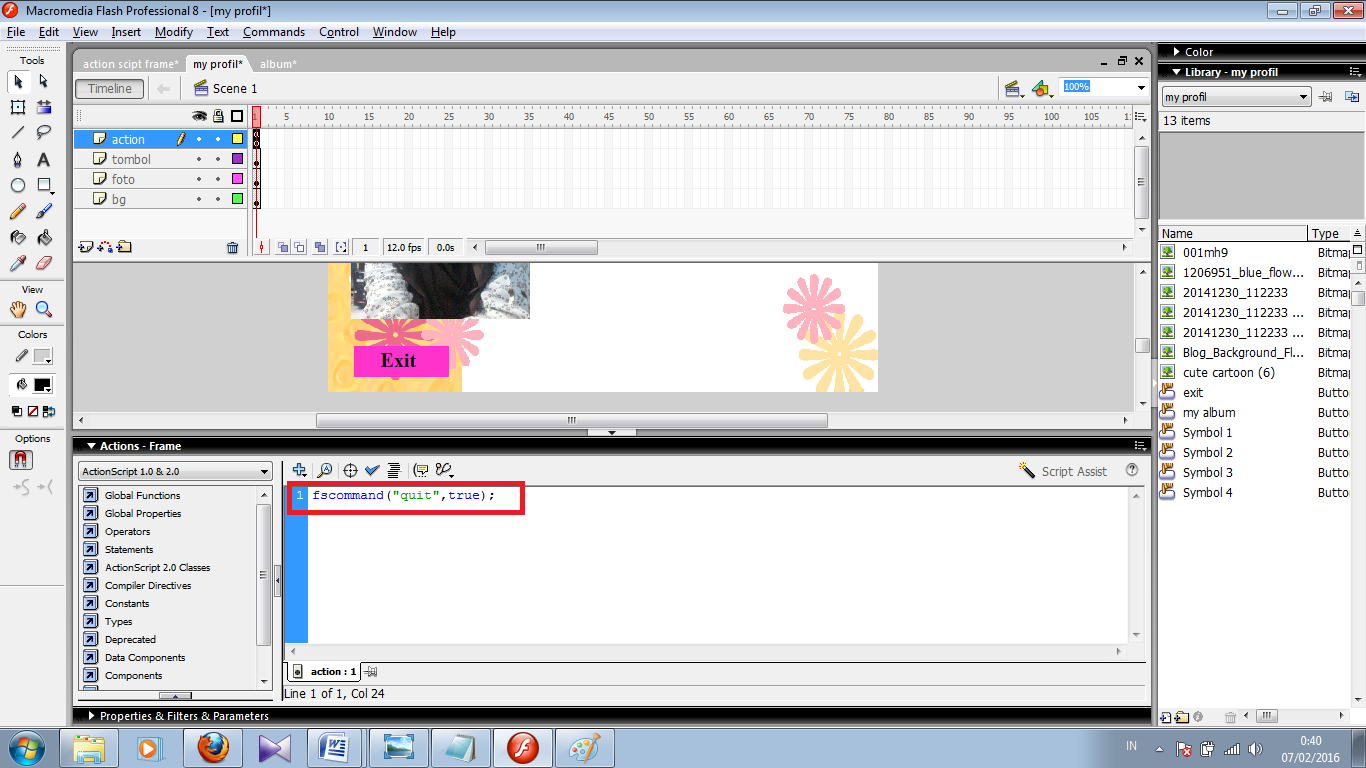 Actionscript Pada Macromedia Flash 8 ~ My Journey
