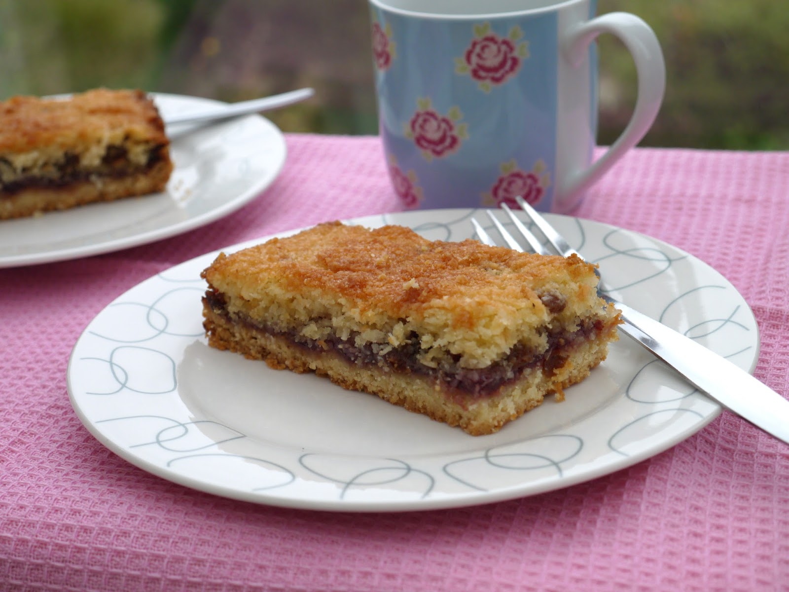 This Muslim Girl Bakes: Coconut + Raspberry Jam Shortbread Slices.