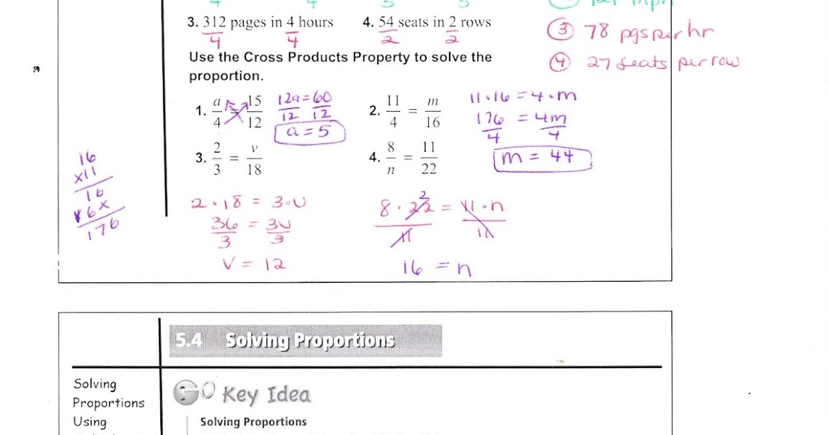 Ms. Jean's Classroom Blog: 5.4 Solving Proportions