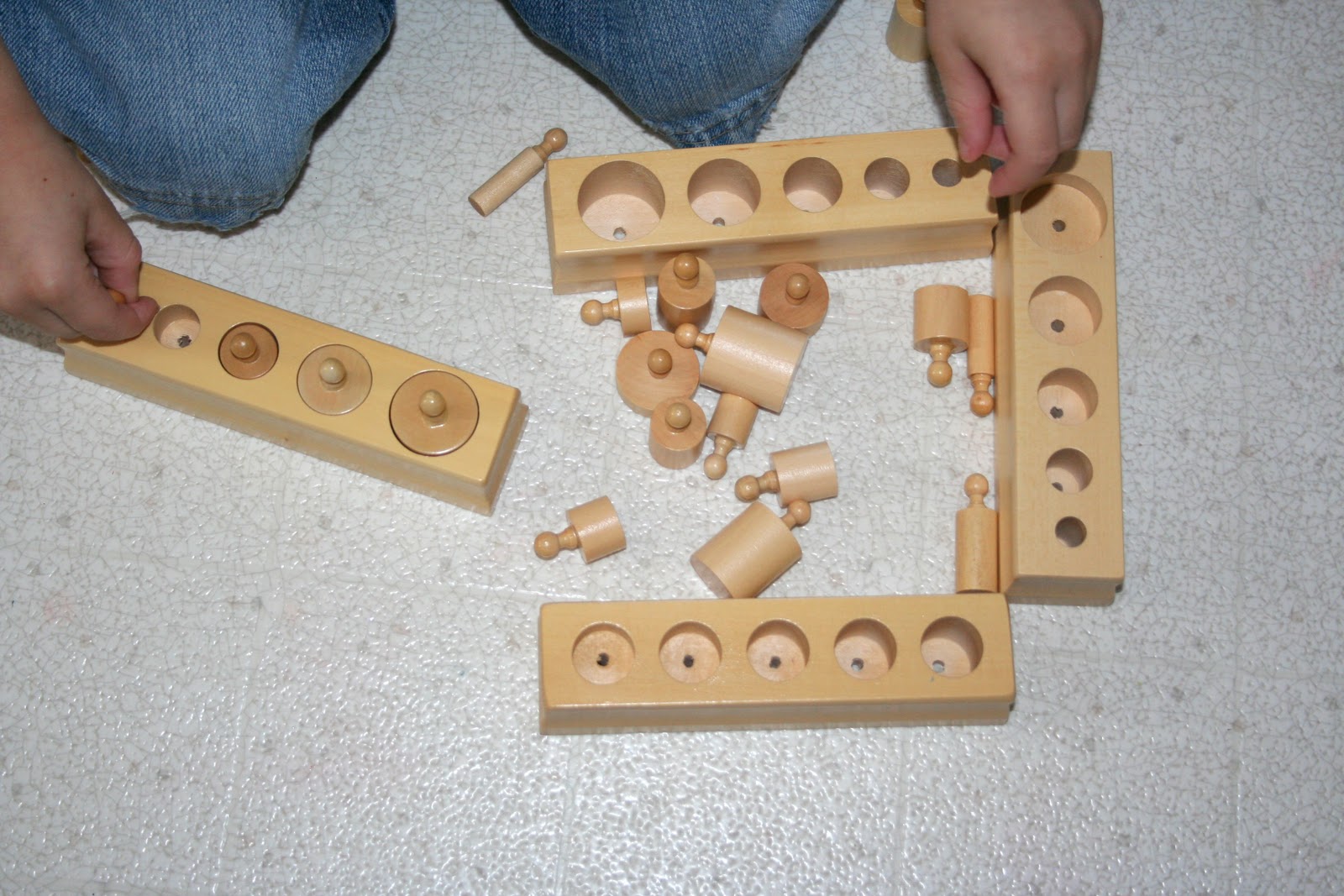 Our Country Road: Montessori Mini Knobbed Cylinders