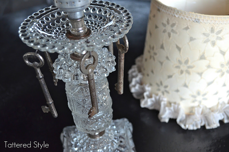 Tattered Style: Skeleton Keys ~ Lamp Redo