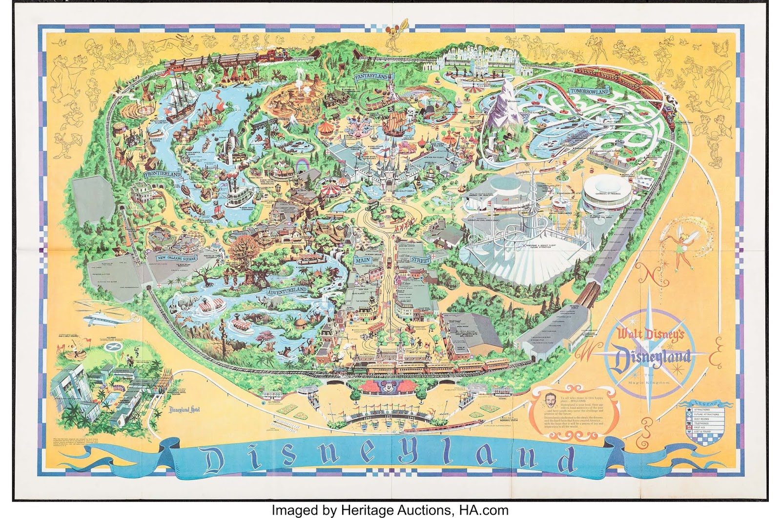 Pop Culture Safari!: Vintage 1960s Disneyland map