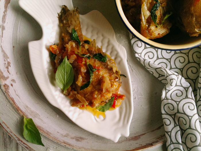 Fried Grouper Coated Alongside Spicy Sauce / Ikan Rica-Rica - Taste of Home