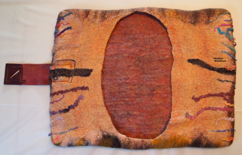 Wool love-functional fiber art: Yarn-Embellished Journal Cover- Part 3 of 3