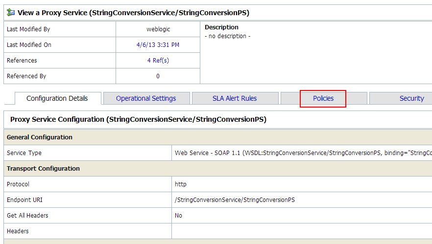 OSB 11g - Securing OSB Services - part1