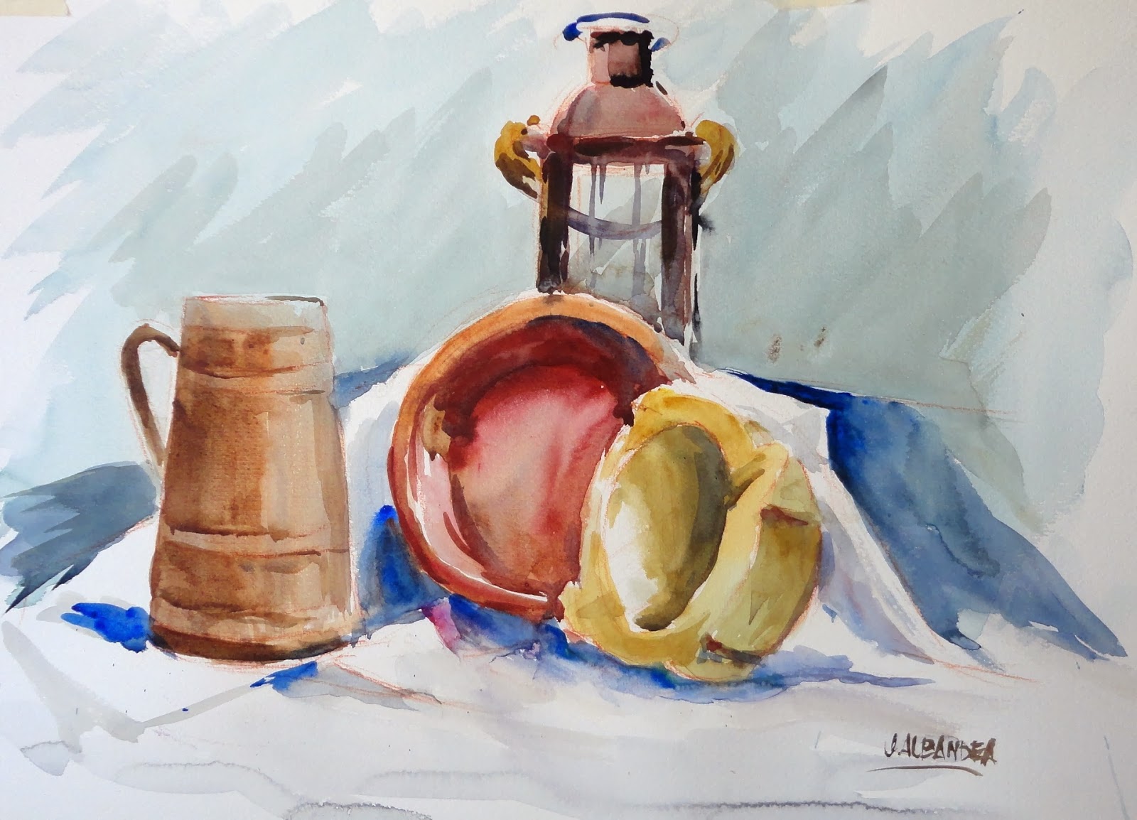 ACUARELAS JUAN ALBANDEA: BODEGONES.