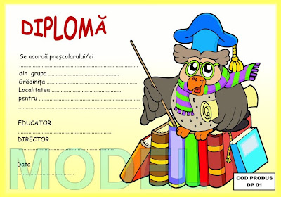 PLANSE DE COLORAT: Diplome pentru copii scolari si prescolari