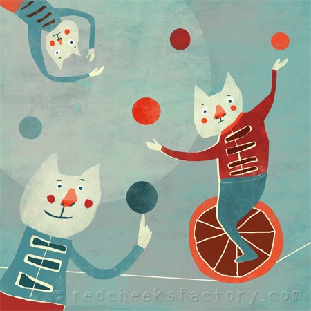 red cheeks factory: New print: Circus Cats