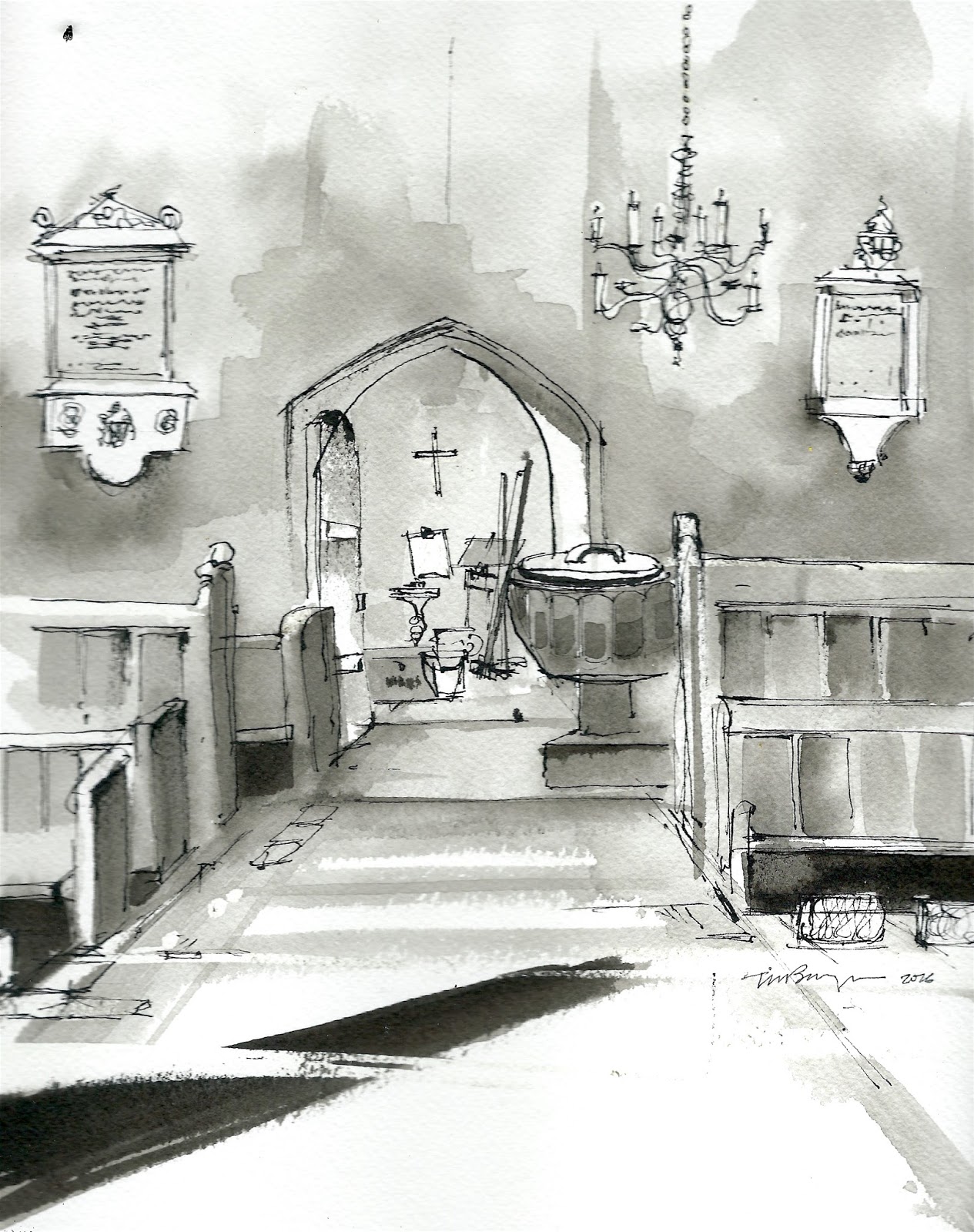 Tim Baynes Art: Diary of a Church Mouse A wonderful Betjeman Poem