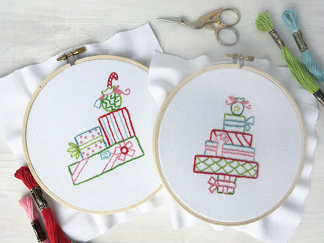 little dear tracks: Piles of Presents free embroidery patterns