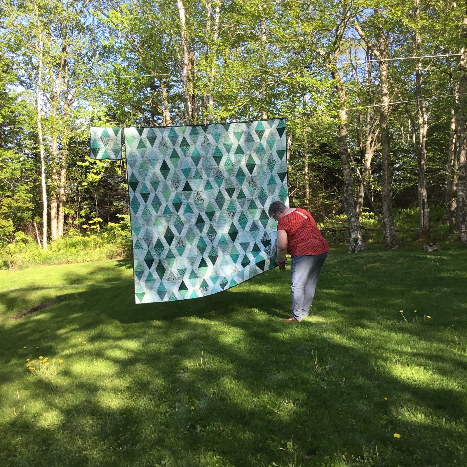 AlliKat Quilts: Triad Quilt, Bound, Labeled and Finished