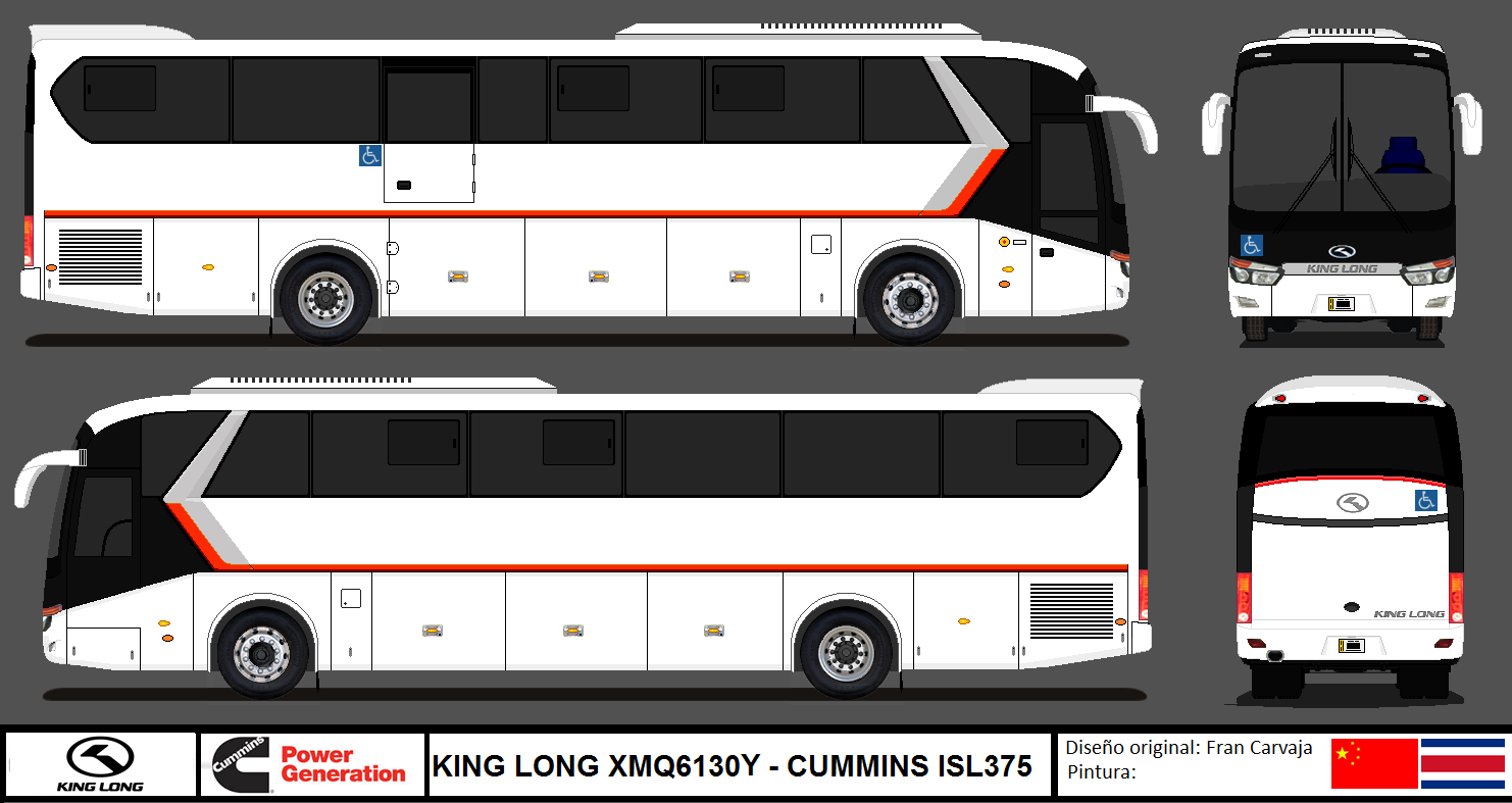 Diseños de Buses en Blanco Costa Rica: Chinos (BLK, Higer, King Long ...