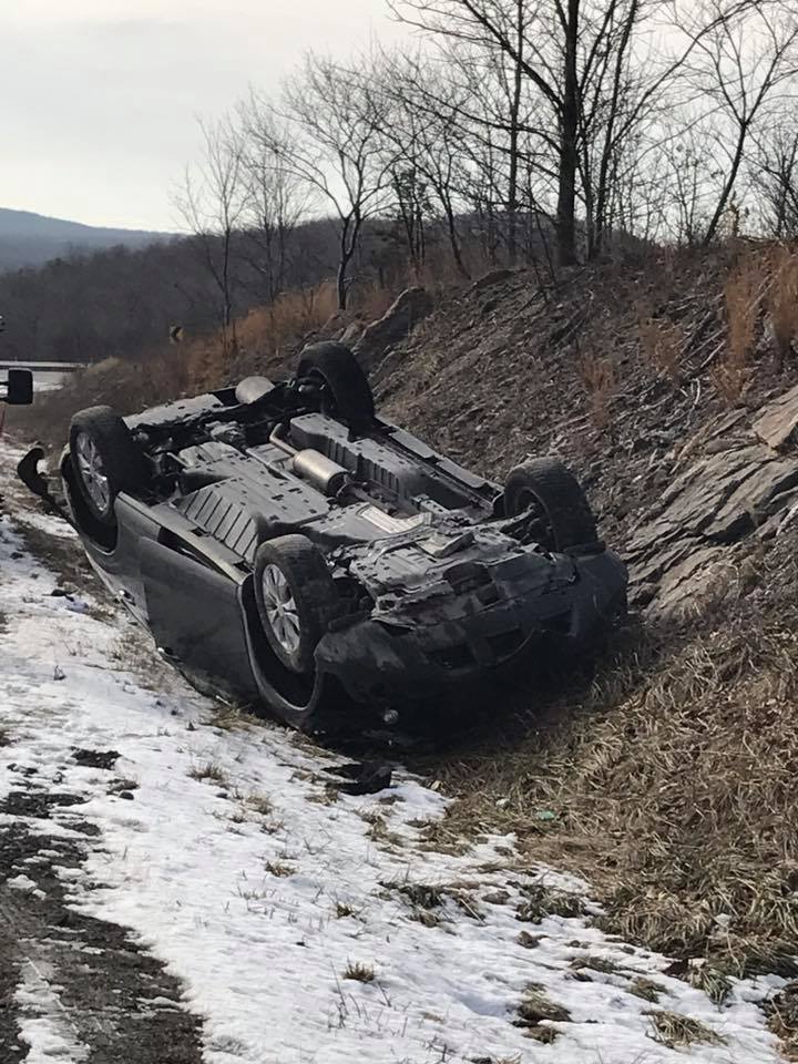 Vehicle Flips in Interstate 81 Crash Monday Afternoon