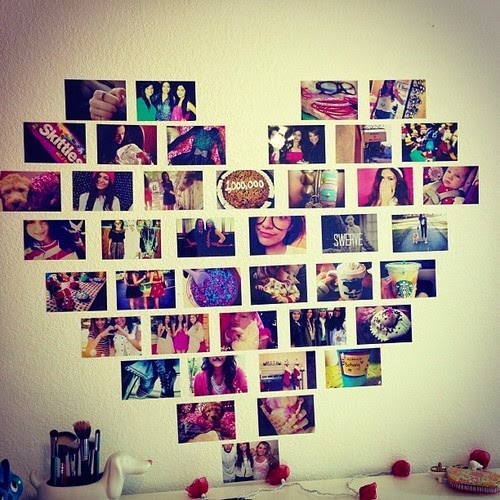 Fashion And Style: DIY: Photos Heart Wall Display