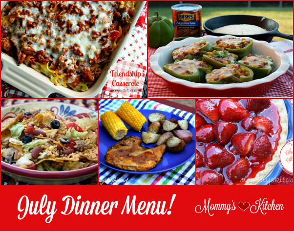 July Menu - Menu Plan Monthly — Mommy's Kitchen