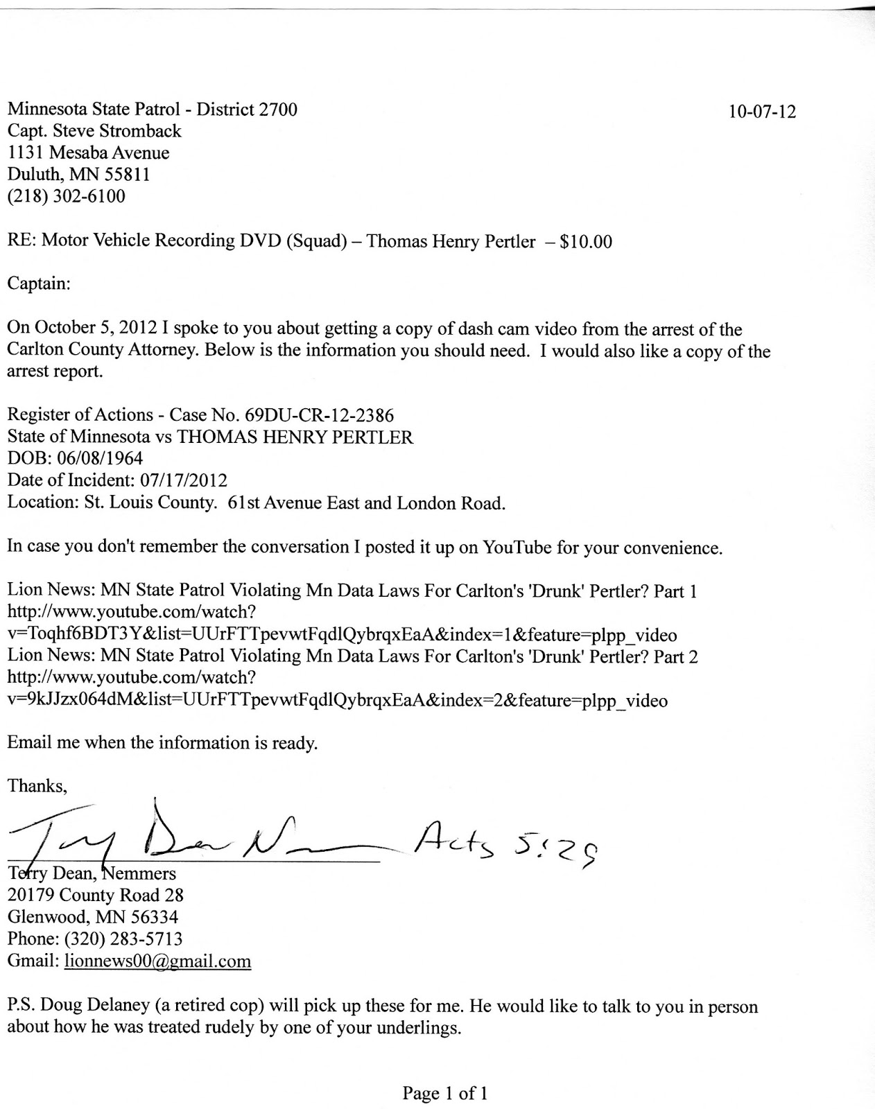 Lion News: Internal Affairs Complaint VS Lt. Eric Roeske, Capt. Steve ...