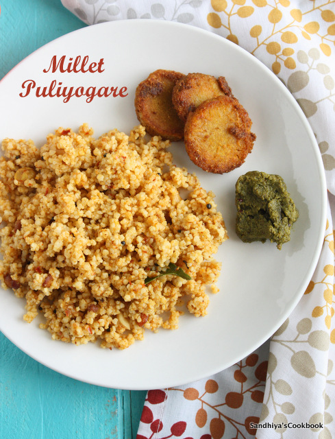 Sandhiya's Cookbook: Samai Puliyodharai | Millet Puliyodharai | Millet ...