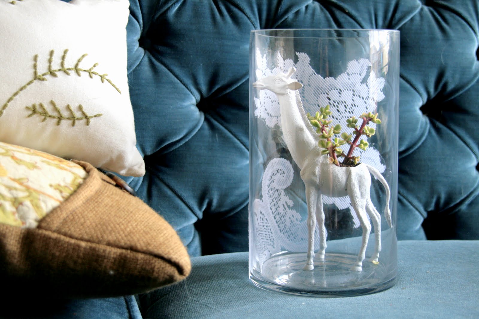 insideways: DIY Toy Planter, meet DIY lace vase