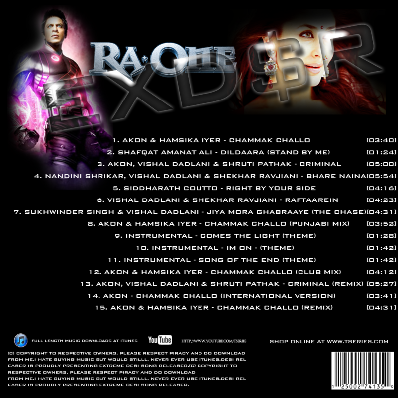 DJ WORLD: Ra One - All Song Release MP3